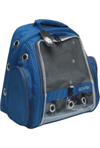 Leonpet Leon Pet Fileli Sırt Taşıma Çantası Lüx Mavi 35X26X40H Leonpet Leon Pet Fileli Sırt Taşıma Çantası Lüx Mavi 35X26X40H