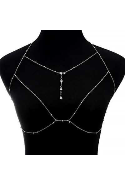 Chavin Toplu ve Taşlı Kadın Kolye Zincir Vücut Takısı EM25BY Chavin Toplu ve Taşlı Kadın Kolye Zincir Vücut Takısı EM25BY