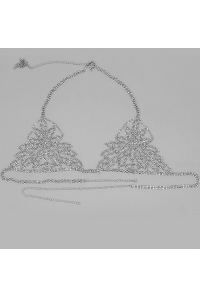 Chavin Komple Taşlı Kadın Sütyen Vücut Takısı EM37BY