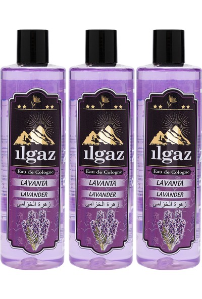 Ilgaz Elit 400 ml 3'lü 70° Lavanta Kolonyası Ilgaz Elit 400 ml 3'lü 70° Lavanta Kolonyası