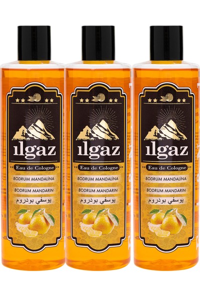 Ilgaz Elit 400 ml 3'lü 70° Bodrum Mandalina Kolonyası