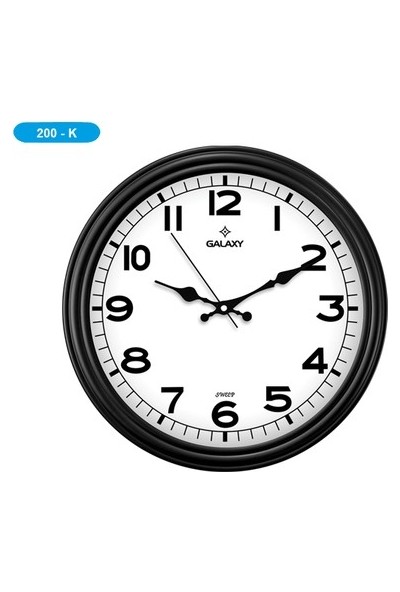Galaxy 200-K Siyah Duvar Saati