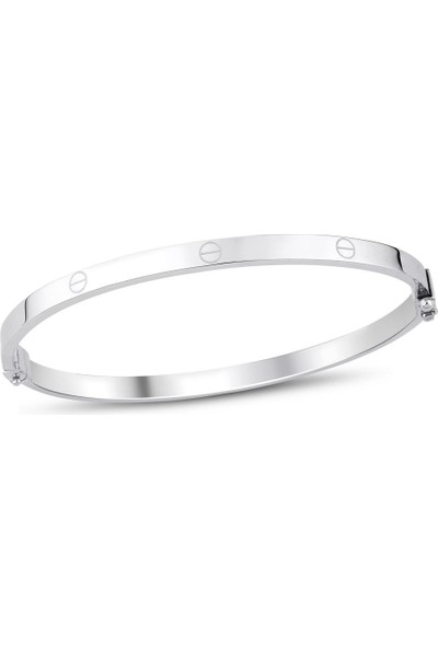 İryum 14 Ayar Beyaz Altın Kelepçe İryum 14 Ayar Beyaz Altın Kelepçe