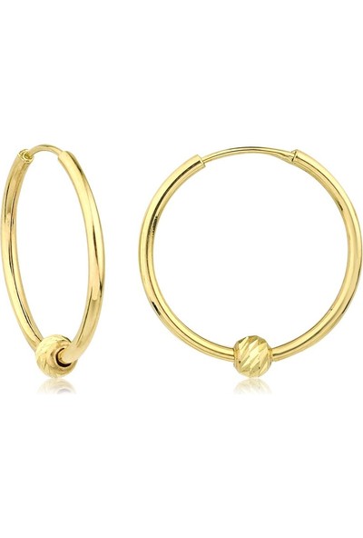 İryum 14 Ayar Dorikalı Halka Küpe (Çapı: 2.1 Cm) İryum 14 Ayar Dorikalı Halka Küpe (Çapı: 2.1 Cm)