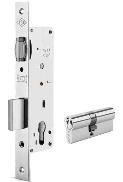 Kale Sil Daire Kilidi Makaralı 155/25 mm Nikel-Barel Dahil