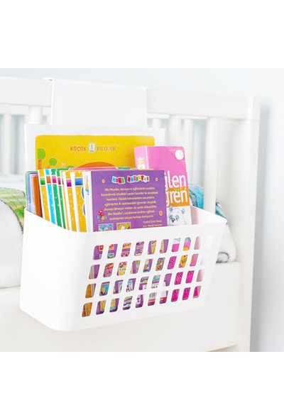 Gondol Plastik Asılabilir Düzenleyici Kitap Sepeti