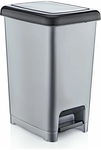 Onesto 15 Lt. Slim Pedallı Çöp Kovası Gri Onesto 15 Lt. Slim Pedallı Çöp Kovası Gri