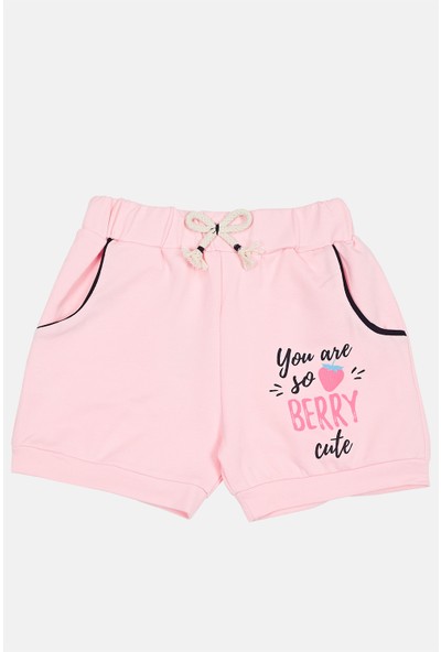 Lela Baskılı Beli Lastikli Pamuklu Şort Unisex Çocuk ŞORT 5952630