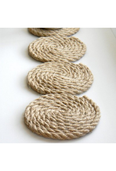 My Eticaret 6 Kişilik Hasır Halat Jüt Dekoratif 10X10CM Bardak Altlığı My Eticaret 6 Kişilik Hasır Halat Jüt Dekoratif 10X10CM Bardak Altlığı