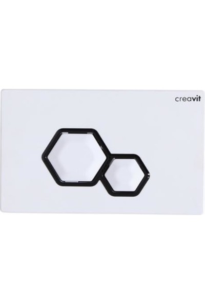 Creavit Beyaz-Siyah Rezervuar Kumanda Paneli Butonu GP6001.01 Dia Creavit Beyaz-Siyah Rezervuar Kumanda Paneli Butonu GP6001.01 Dia