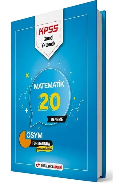 Dijital Hoca KPSS Matematik 20 Deneme Çözümlü