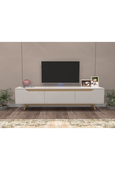 BK Concept Placido Tv Ünitesi Beyaz BK Concept Placido Tv Ünitesi Beyaz
