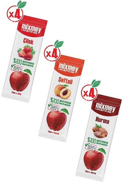 Mixmey Meyve Bar Tatlı Sever 20 gr x 12'li Mixmey Meyve Bar Tatlı Sever 20 gr x 12'li