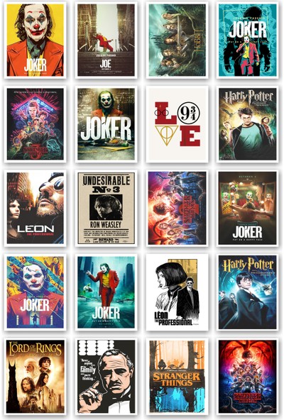 Mia Pera Kartpostal Seti Godfather Harry Potter No 3 Joker Leon Stranger Things 20'li Mia Pera Kartpostal Seti Godfather Harry Potter No 3 Joker Leon Stranger Things 20'li