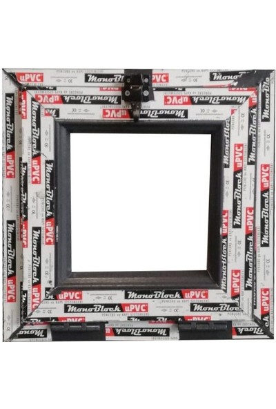 ALM Alüminyum Market Monoblock Upvc Hazır Wc Pencere Vasistas Açılım 60CMX60CM Çift Yüz Lamine Antrasit ALM Alüminyum Market Monoblock Upvc Hazır Wc Pencere Vasistas Açılım 60CMX60CM Çift Yüz Lamine Antrasit