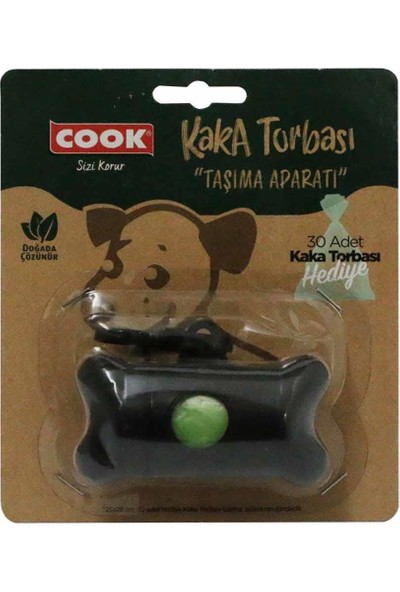Cook Evcil Hayvan Kaka Torbası Kit-Siyah Cook Evcil Hayvan Kaka Torbası Kit-Siyah
