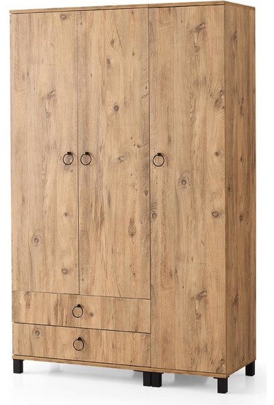 Sivas Gözde Mobilya Genç Odası 3 Kapılı 2 Çekmeceli Gardrop Elbise Dolabı 119X46X189CM Sivas Gözde Mobilya Genç Odası 3 Kapılı 2 Çekmeceli Gardrop Elbise Dolabı 119X46X189CM