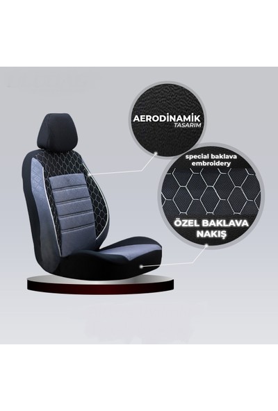 GOF Kia Clarus Oto Koltuk Kilifi Gof Mavi-Mavi