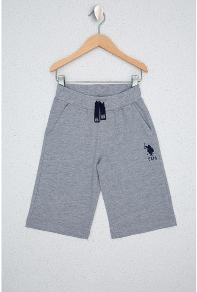 U.S. Polo Assn. Erkek Çocuk Gri Melanj Örme Şort