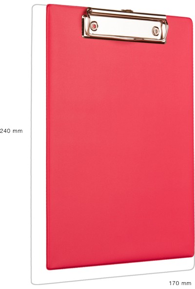 2k Kaymaz A5 Pvc Kapaksız Sekreterlik Kırmızı