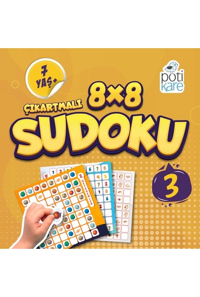 Pöti Kare 8x8 Çıkartmalı Sudoku - 3 Pöti Kare 8x8 Çıkartmalı Sudoku - 3
