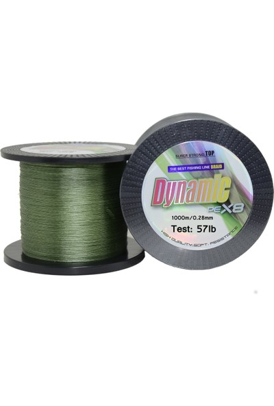 DYNAMIC PE 8X BRAID LINE 1.000 MT GREEN 0,28 MM DYNAMIC PE 8X BRAID LINE 1.000 MT GREEN 0,28 MM