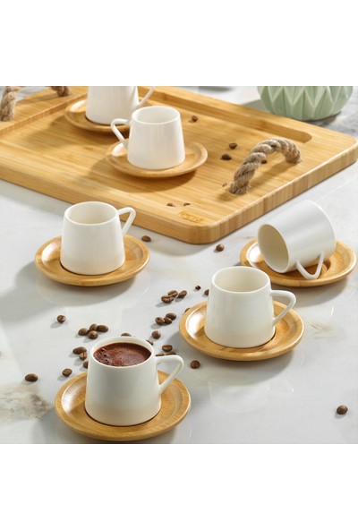 Fecra By Bambum Randa 6 Kişilik Kahve Fincan Takımı Fecra By Bambum Randa 6 Kişilik Kahve Fincan Takımı