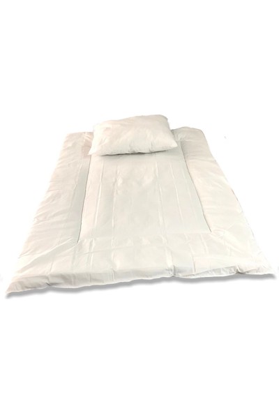 Bebek Özel 100 x 150 cm Pamuklu Kumaştan Bebek Yorganı ve Bebek Yastığı (Beyaz) Bebek Özel 100 x 150 cm Pamuklu Kumaştan Bebek Yorganı ve Bebek Yastığı (Beyaz)