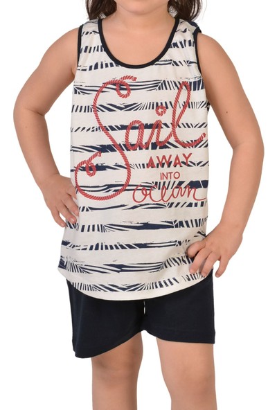 Nicoletta Ekru Kız Çocuk Geniş Askılı Şortlu Pijama Takımı Nicoletta Ekru Kız Çocuk Geniş Askılı Şortlu Pijama Takımı