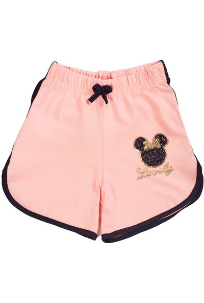 Çelik Kids Nanu Pudra Kız Çocuk Mıckey Nakışlı Şort