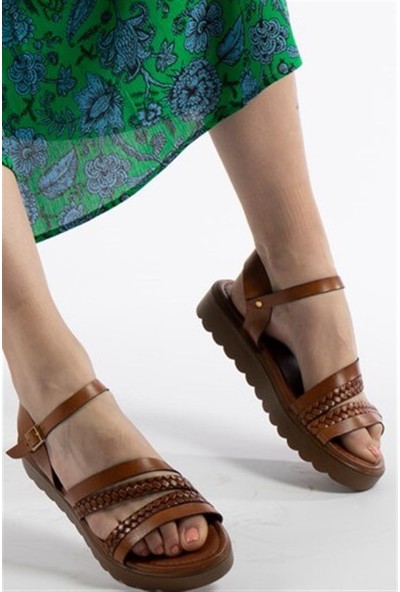 Derimall Kadın 240005 Taba Sandalet Derimall Kadın 240005 Taba Sandalet