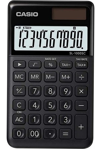 Casio 10 Tuşlu Siyah Cep Tipi Hesap Makines SL-1000SC-BK Casio 10 Tuşlu Siyah Cep Tipi Hesap Makines SL-1000SC-BK