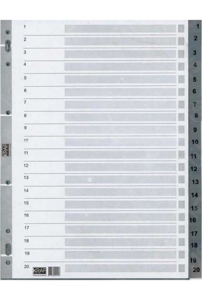 Kraf 1-20 Seperatör Pp Kapak Ayraç 1020