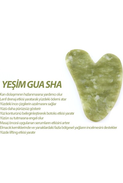 Osmanlı Değerli Taş Yeşim Gua Sha Masaj Taşı