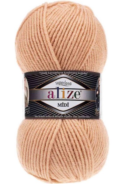 Alize Superlana Midi El Örgü Ipi Krem Karamel 502