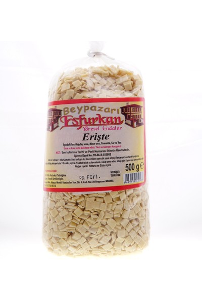 Beypazarı Yöresel Çorbalık Erişte 500 gr Beypazarı Yöresel Çorbalık Erişte 500 gr