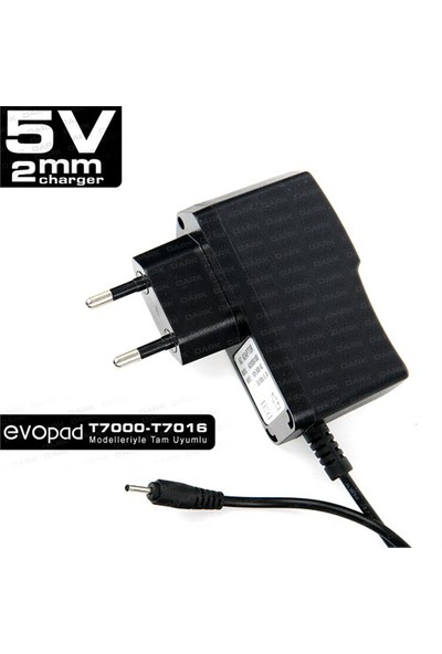 Dark 5V 2.0mm 2A Universal Tablet Şarj Adaptörü - T7000 ve T7016 uyumlu (DK-AC-TBAD5V2A20) Dark 5V 2.0mm 2A Universal Tablet Şarj Adaptörü - T7000 ve T7016 uyumlu (DK-AC-TBAD5V2A20)