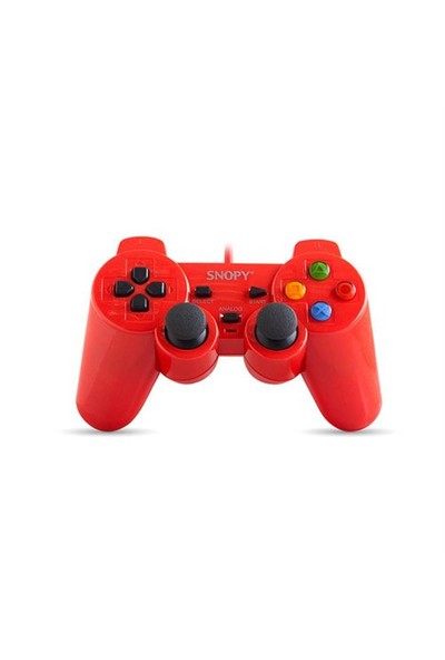 Snopy Sg-302 Kırmızı Usb 1.8M Kablo Joypad Snopy Sg-302 Kırmızı Usb 1.8M Kablo Joypad