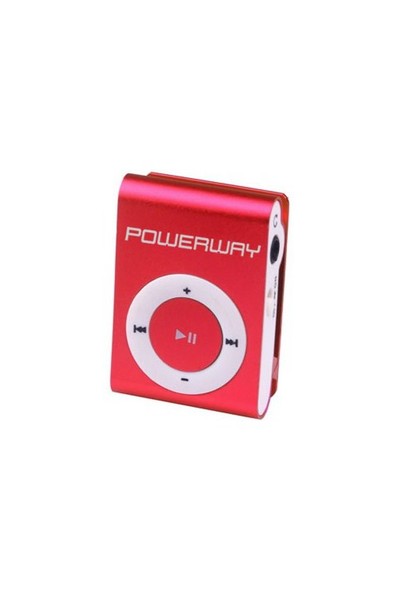 Powerway DRN-X08 4GB MP3 Player - Kırmızı