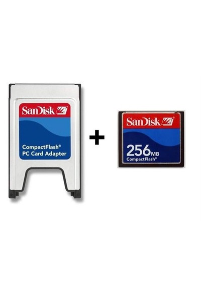 Sandisk 256MB Ultra II Compact Flash Card + Sandisk PCMCIA-CF Adaptör Sandisk 256MB Ultra II Compact Flash Card + Sandisk PCMCIA-CF Adaptör