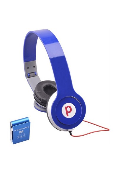 Powerway DRN-X08 4GB Mp3 Çalar + Powerdreams Kulaküstü Kulaklık - Mavi