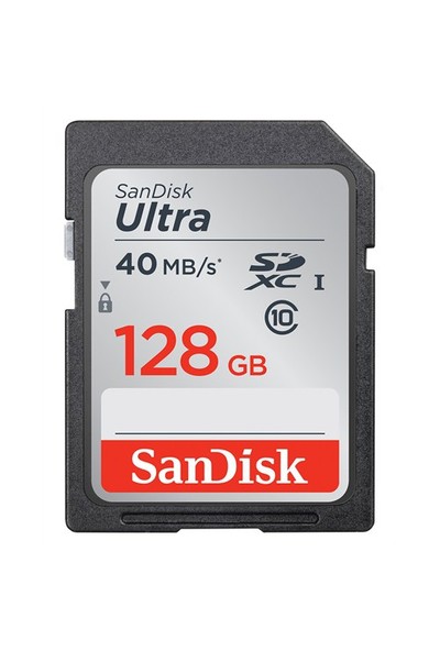 Sandisk Ultra SDXC 128GB 40MB/s Class 10 UHS-I Hafıza Kartı SDSDUN-128G-G46 Sandisk Ultra SDXC 128GB 40MB/s Class 10 UHS-I Hafıza Kartı SDSDUN-128G-G46