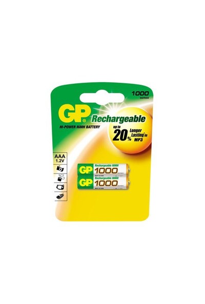 GP 1000 NI-MH Şarjlı İnce Kalem Pil (AAA) 100AAAHC-UC2 GP 1000 NI-MH Şarjlı İnce Kalem Pil (AAA) 100AAAHC-UC2