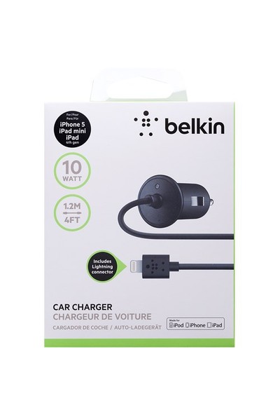Belkin iPad Uyumlu 8-PIN Çakmak Şarjı (F8J075btBLK)