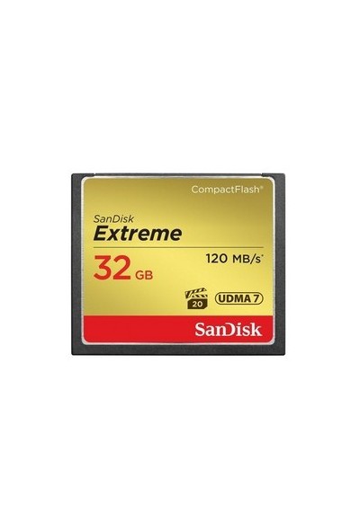 SANDISK 32GB CF EXTREME KART 120MB/S SDCFXS-032G-X46 SANDISK 32GB CF EXTREME KART 120MB/S SDCFXS-032G-X46