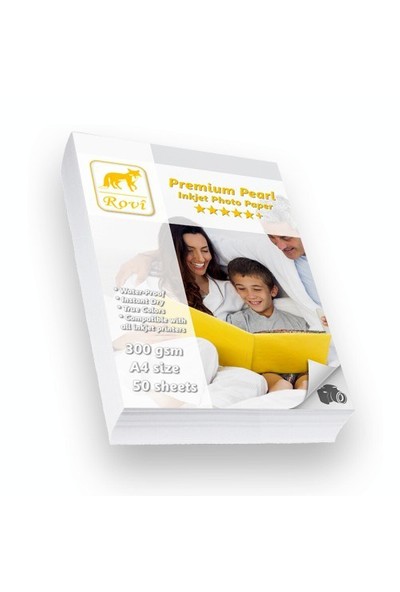 Rovi Premium İnci Fotoğraf Kağıdı - 300Gsm - 50Yp - A4 Rovi Premium İnci Fotoğraf Kağıdı - 300Gsm - 50Yp - A4