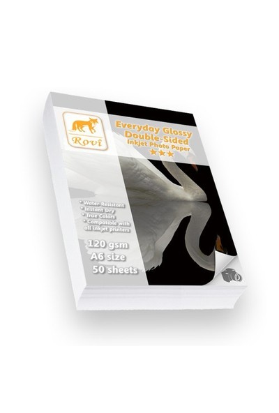Rovi Everyday Parlak Çift Taraflı Fotoğraf Kağıdı - 120Gsm - 50Yp - A6