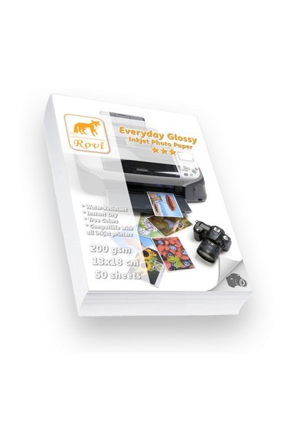 Rovi Everyday Parlak Fotoğraf Kağıdı - 200Gsm - 50Yp - 13X18cm Rovi Everyday Parlak Fotoğraf Kağıdı - 200Gsm - 50Yp - 13X18cm