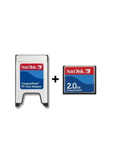 Sandisk PCMCIA-CF Adaptör + 2GB CF Kart Sandisk PCMCIA-CF Adaptör + 2GB CF Kart