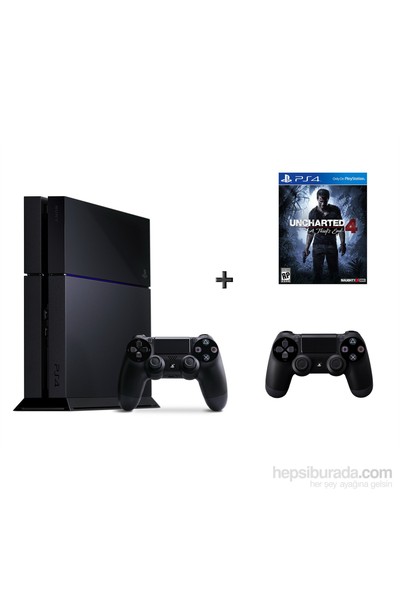 Sony Playstation 4 500Gb Oyun Konsolu + Uncharted 4 ( Türkçe Dublaj ) + 2. Kol Sony Playstation 4 500Gb Oyun Konsolu + Uncharted 4 ( Türkçe Dublaj ) + 2. Kol